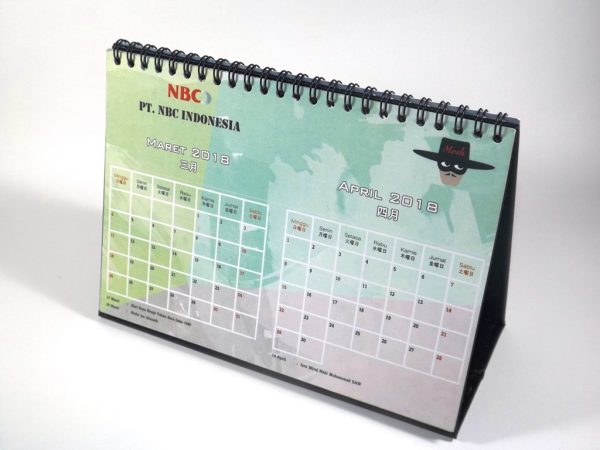 Produk Kalender Meja 2018 PT NBC File Template Free Download