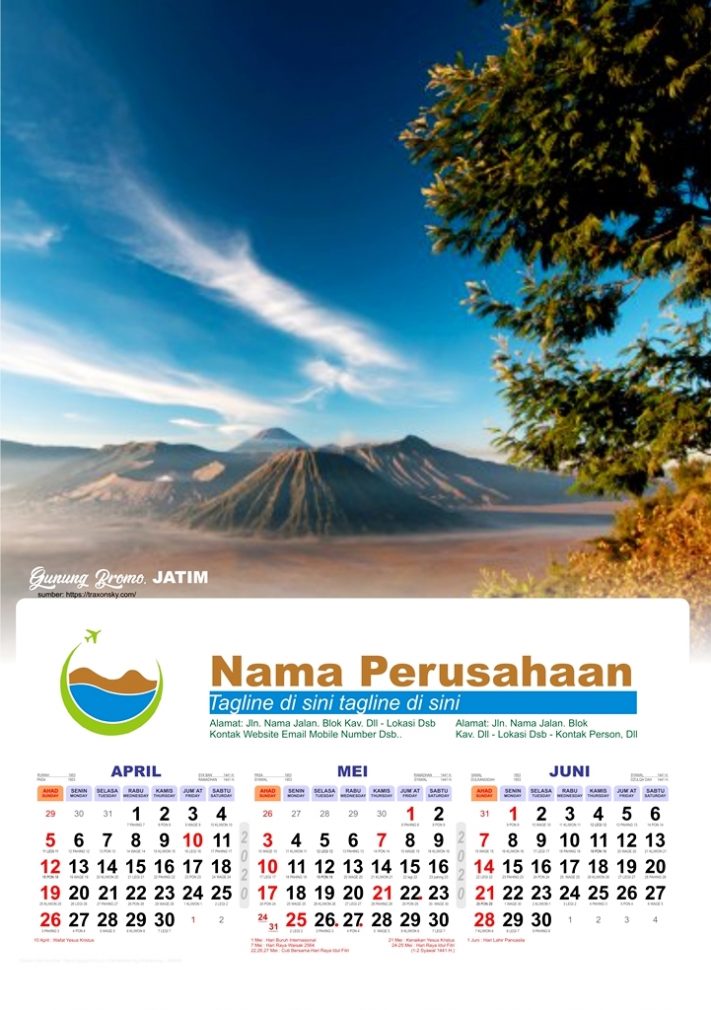 2020 Calendar Free Template Download Vector Lengkap PDF Corel Draw