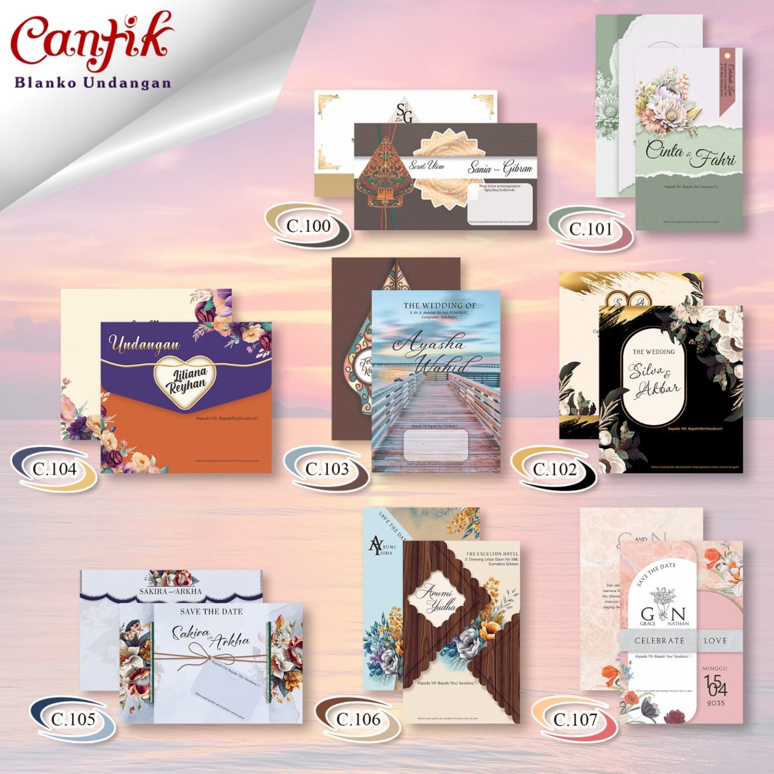 Katalog Undangan Pemenang 2025 - Ayuprint.co.id